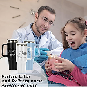 LifGif Dental Hygienist Personalized Laser Engraved 40 oz Large Tumbler with Handle, Stainless Steel Tumblers Hygiene Student Mugs for Graduation, Christmas Thanksgiving for Dental Nurse Doctor