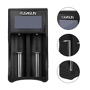 18650 Battery Charger, LCD Universal Intelligent 18650 USB Battery Charger for Li-ion/Ni-MH/Ni-Cd 18650 18490 18350 17670 17500 16340 (RCR123) 14500 A AA AAA AAAA (USB Charger)