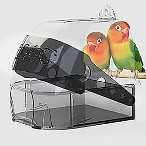 ＫＬＫＣＭＳ Bird Hanging Cage Feeder Bathing Tub for Parrots Pet Canary Accessories