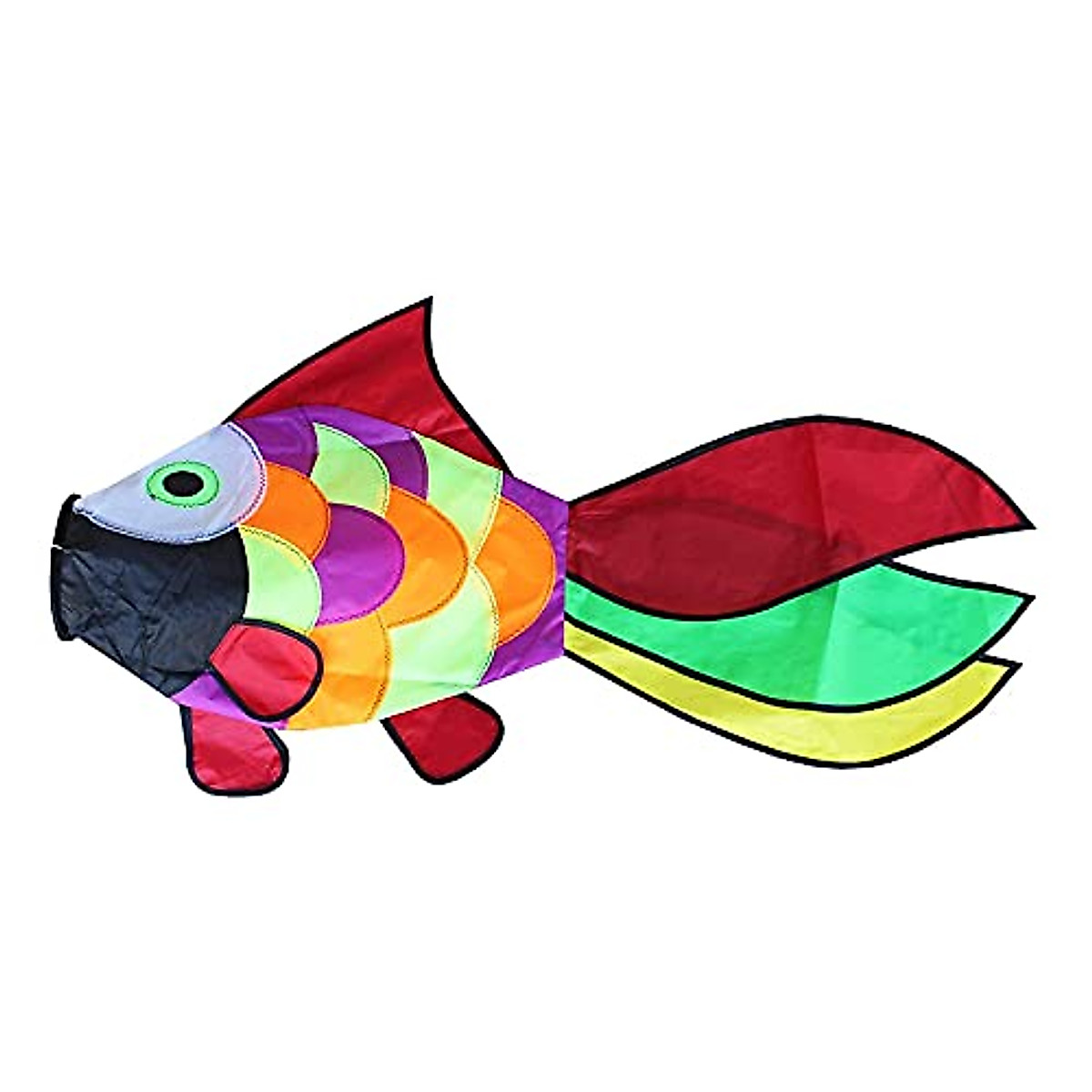 C COMCROSFLY Rainbow Fish Windsock, Wind Socks Outdoor Hanging for Outdoor Patio Garden Decorative Wind Spinners 31 in Hanging Fish