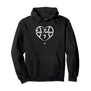 Baseball Heart Number Trea Turner Philadelphia MLBPA Pullover Hoodie