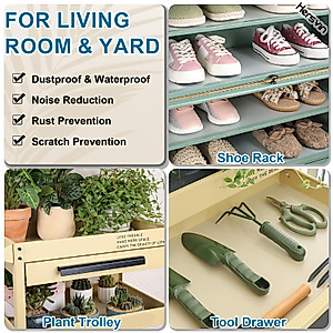 Hersvin Shelf Liners 24 in x 20 ft EVA Drawer Mats, Non-Adhesive Cupboard Pad, Kitchen Cabinet Lining Fridge Cushion (Transparent Stripe, 61x610cm)