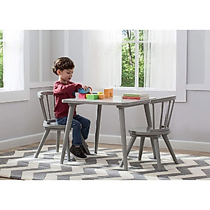 Delta Children Windsor 2 Chair, 3 Piece Set, Grey