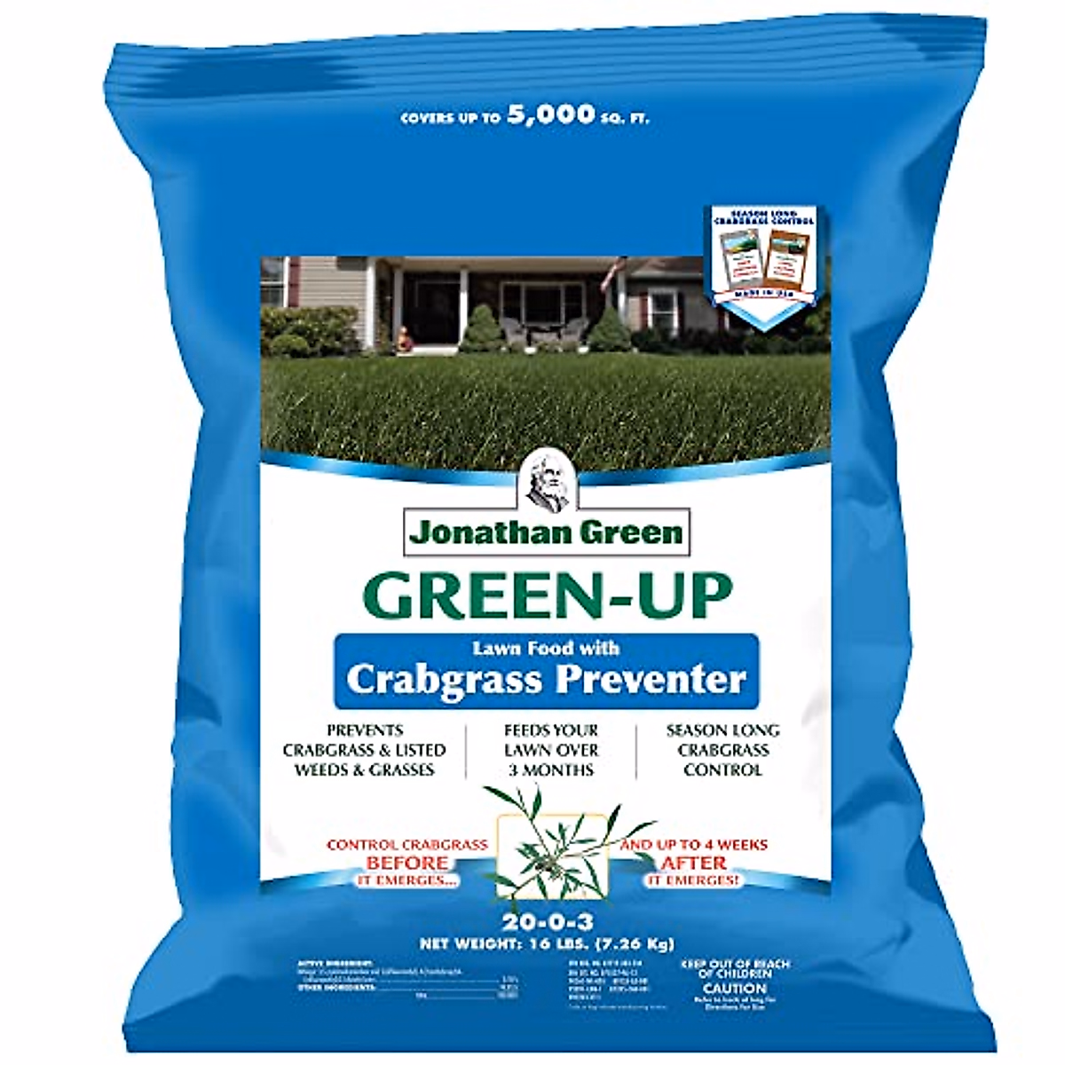 Jonathan Green 10456 5M 22-0-3 Green Up + Crabgrass Preventer Plus Fertilizer