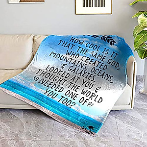 Simplive Christian Gifts for Women Religious Gifts 50x60 inch Throw Blanket with Inspirational Thoughts and Prayers-Religious Throw Blanket Catholic Gifts Birthday Gifts Spiritual Gifts for Women