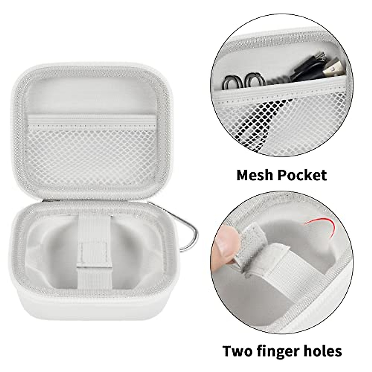 Earbud Case Compatible with Bose QuietComfort Earbuds II/for AirPods, Wireless, Bluetooth, Noise Cancelling in-Ear Headphones Cover Holder Storage Fits for USB Cable, Earplugs (Box Only) (White)