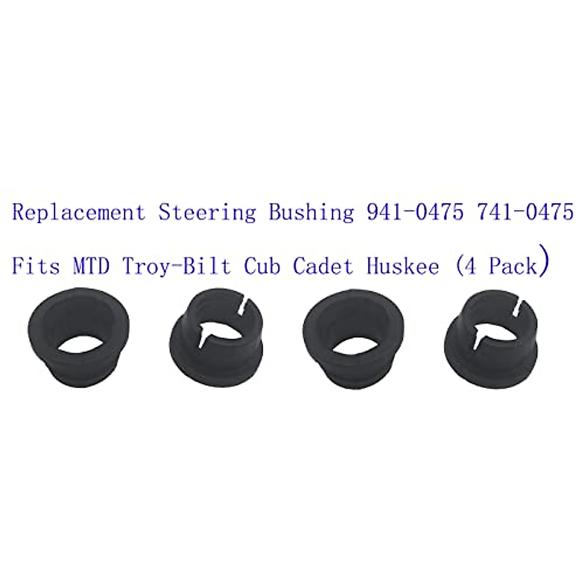 XVRTJ Replacement Steering Bushing 941-0475 741-0475 Fits MTD Troy-Bilt Cub Cadet Huskee (4 Pack)