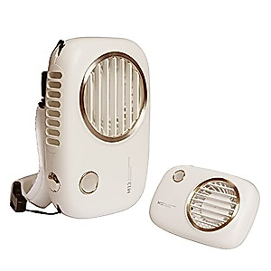 CuFun Portable Neck fan Hands free Personal Fan, Rechargeable Mini Hanging Neck Fan with Night Light for Kids Women Men Outdoor Travel Camping Park, White