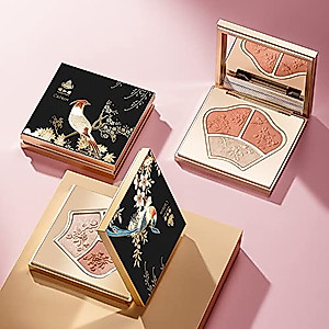 CATKIN Powder Blush Pink Nude Eyeshadow Palette Cheek Highlighter Makeup Palette (C01 Pink)