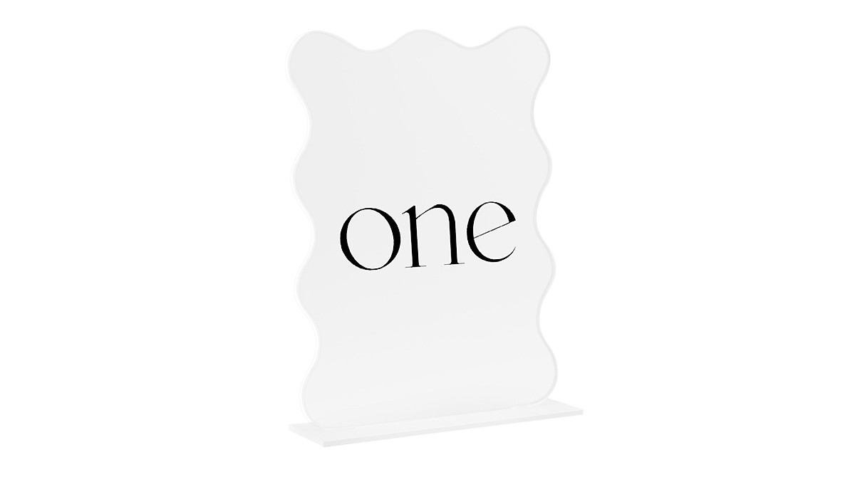 Frosted Acrylic Wave Signs - 10 Pack 5x7 for Events