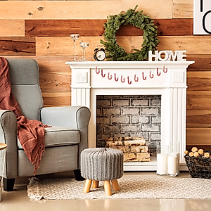 Glaciart One Felt Candy Cane Decoration (Red/White)- DIY Garland, Arts Crafts Supplies, Cute Home Decor for Christmas - Baby Mobile Ornaments - Hand-Felted Natural Wool Material - Set of 10