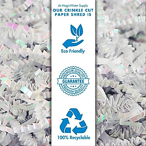 MagicWater Supply - 2 oz - Diamond White - Crinkle Cut Paper Shred Filler great for Gift Wrapping, Basket Filling, Birthdays, Weddings, Anniversaries, Valentines Day, and other occasions