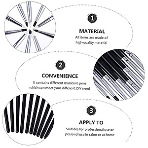 FRCOLOR 10pcs Soft Tip Nail Pen Nail Dotting Pen Sculpture Pen Nails Manicure Art Tool Gel Manicure Set Nail Polish Tools Kit Uñas Acrilicas Nail Embossing Pen Nail Embossing Kit Wood