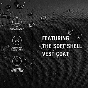 BALEAF Women's Lightweight Vest Softshell Sleeveless Jacket Windproof Stand Collar with Zipper Pockets Running Hiking Golf Black M