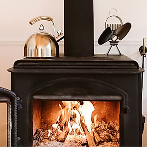 Ecofan® AirDeco I, Superior Performance Stove Fan, Heat Powered, Contemporary Style. Low Start Temperature, 160CFM Black Blade, Mid-Sized