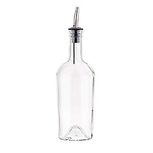 Glass Syrup Bottle with Vented Stainless Steel Pourer - 500ml