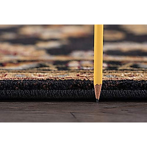 Charlotte Traditional Oriental Black Scatter Mat Rug, 2' x 3'