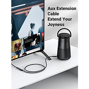 UGREEN Headphone Extension Cable Nylon Braided Male to Female 3.5mm Extension Cable Lossless Multi Shielded Aux Jack Extender Gold Plated Cord Compatible with iPhone iPad Tablets Media Players, 3FT