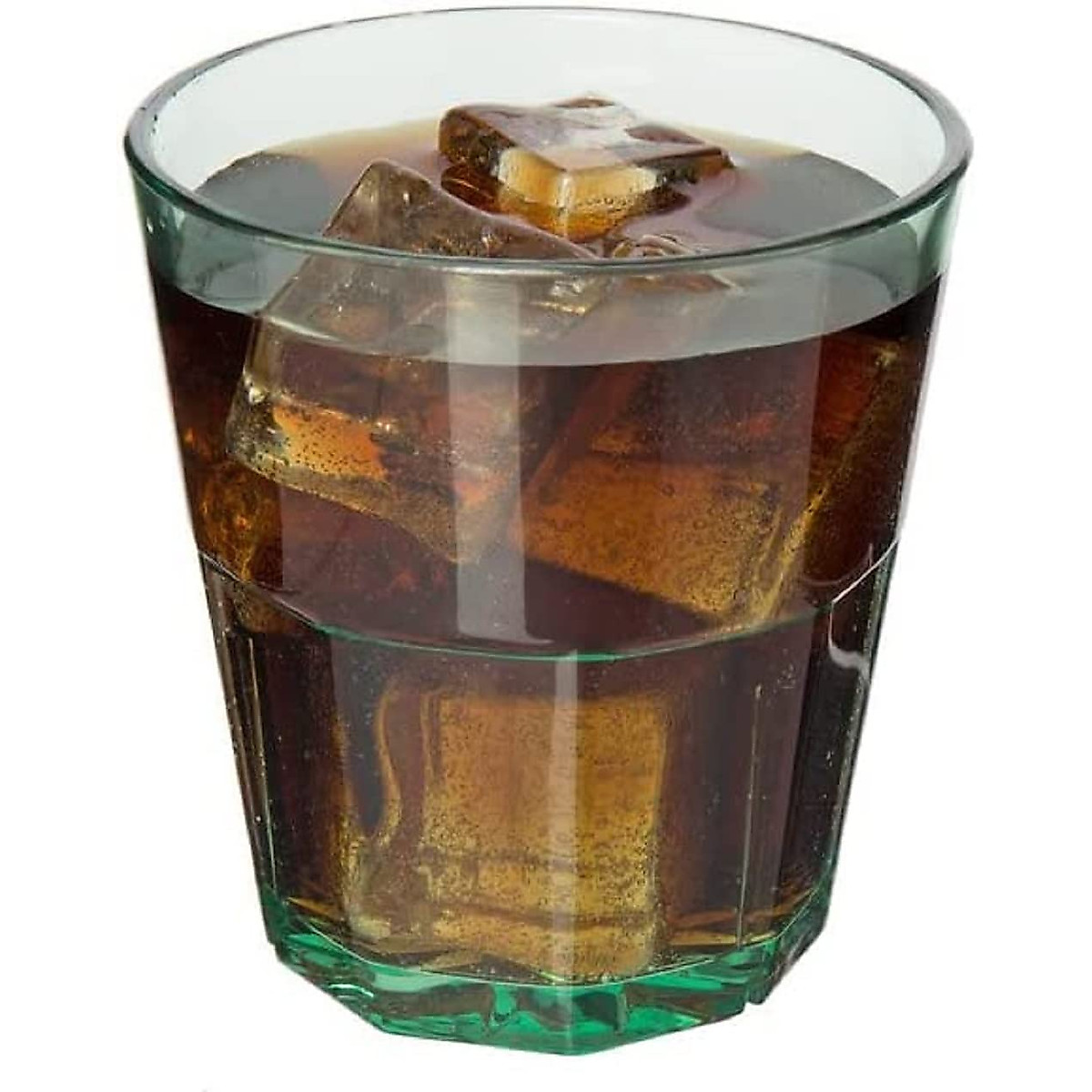 TrueCraftware- Set of 12 Diamond 8 oz. Rock Tumbler/Drinking Cups Green Polycarbonate-Premium Iced Tea Glasses Stackable Reusable Drinking Glasses Dishwasher Safe Break-Resistant for Home Restaurants