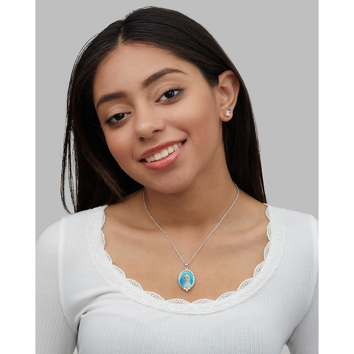 Disney Frozen Stud Earrings Set - Blue Crystal Stud Earrings and Anna and Elsa Earrings - Frozen Earrings - Elsa Jewelry - Disney Earrings