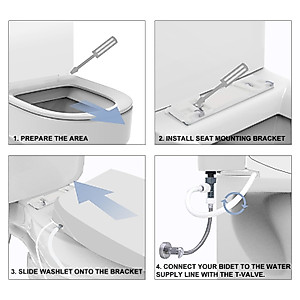 Bidet Tee Connector, T Valve, Replace OEM TOTO THU6234, 7/8 inch Toilet T Adapter, Tee Fitting for Washlet A100, C100, K300,S300E,S350E, etc