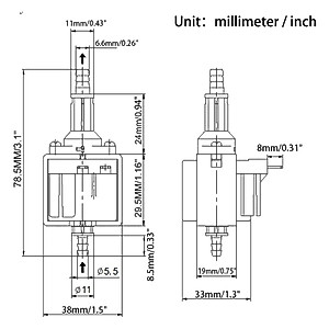 wrtgerht Mini Power Small Pump 16W 220-240V JYPC-2 Mini Electromagnetic Pump Plunger Type Solenoid Pump