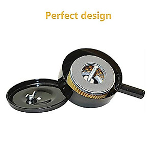 1/2" PT 20mm Thread Compressor Air Intake Filter Metal Silencer Noise Muffler with a Replacement Element
