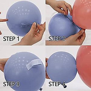 Pink And Blue-Purple Balloons Dusty Arch Kit Garland Nude For Gender Reveal Baby Shower Decorations Bear