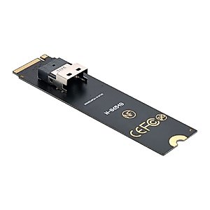 Cablecc NGFF M-Key NVME to U.2 U2 Kit SFF-8639 to SFF-8654 Slimline SAS PCIe SSD Adapter for Mainboard