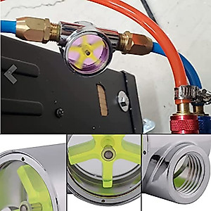 Tungsten Alloy Water Indicator, G1/4" Standard Female to Female Thread Computer Water Cooling Indicator, for PC Water Cooling System