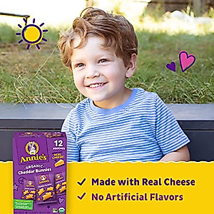 Annie's Organic Cheddar Bunnies Baked Snack Crackers, 12 oz., 12 Pouches (Pack of 4)