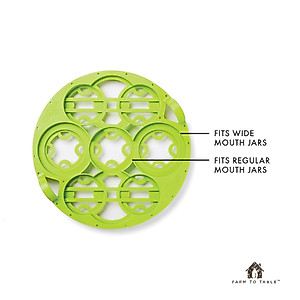 Farm to Table Dual Canning Rack, Nylon, Quart or Pint Sizes 11.5 x 11.5 x 2