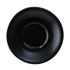 GET Porcelain Tea/Bouillon Saucer, 6.5", Black (Set of 12)