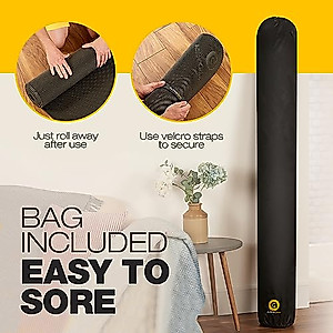 ActiveGear Extra Large Yoga Mat 10 x 6 ft - 8mm Extra Thick, Durable, Comfortable, Non-Slip & Odorless Premium Yoga and Pilates Mat for Home Gym - Black