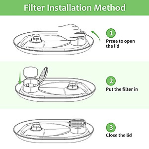 Carcent Cat Fountain Filters, 16 Pack Cat Water Fountain Filter for Stainless Steel 67oz/2L Pet Fountain, Replacement Filters for Pet Drinking Fountain