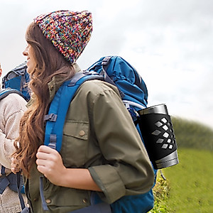 TRINENOX Silicone Sleeve Holder Grip for 20 oz Tumblers, Rambler Handler for 20 oz Tumbler Vacuum Insulated Coffee Mugs Silicone Grip Protective Sleeve Cover With Handle-Black