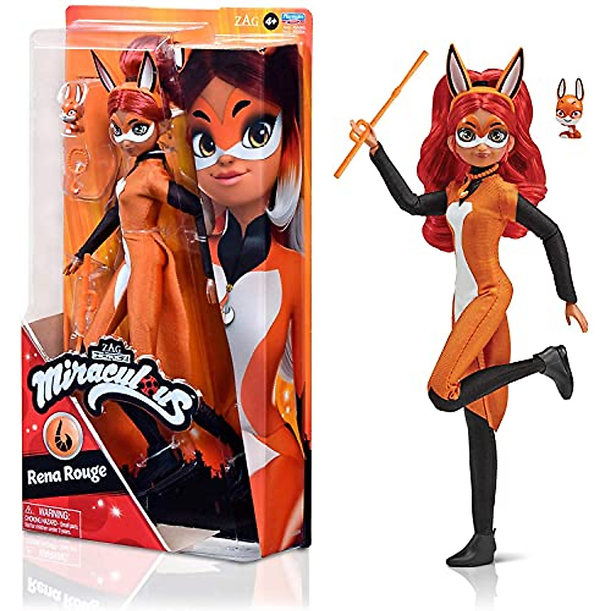 BANDAI Miraculous Ladybug and Cat Noir Toys Rena Rouge Fashion Doll | Articulated 26cm Rena Rouge Doll with Accessories Kwami | Alya Superhero Rena Rouge Figurine Dolls