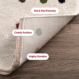 nuLOOM Dorie Polka Dot Area Rug, 3' x 5', Multi Color, Rectangular, 0.45" Thick