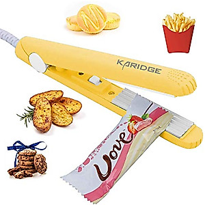 Potato Chips Bag Sealer Clip Kitchen Gadgets, Food Sealer Reusable Heat Sealer for Snacks Storage Portable Sealing Machine works with Plastic Bag, Candy Bag, Cookie Bag, Foil Bag, Color Street Nail