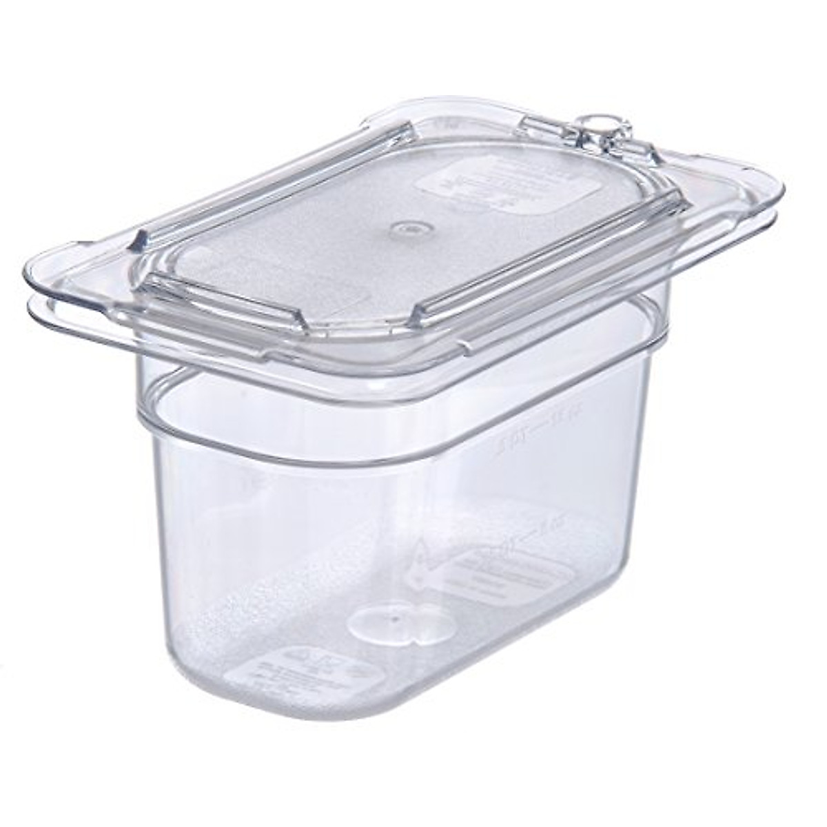 Carlisle FoodService Products Storplus 1/9 Size Universal Flat Food Pan Lid for Catering, Buffets, Restaurants, Polycarbonate, Clear