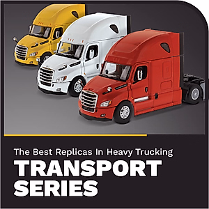 Diecast Masters Freightliner Cascadia SBFA Tandem Truck | 1:50 Scale Model Semi Trucks | 72" Sleeper Cab & 53" Dry Cargo Van | Black Diecast Model 71047