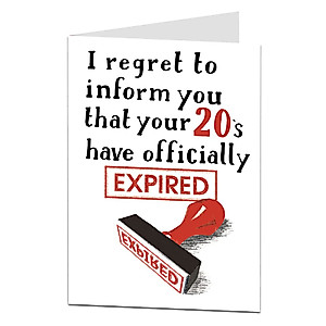 LimaLima Funny 30th Birthday Card 20's Expired