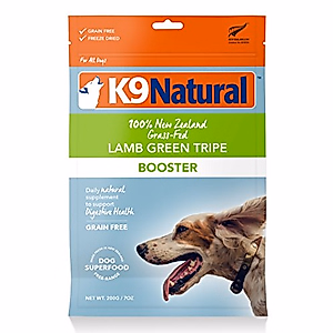 Freeze Dried Dog Food Booster By K9 Natural - Perfect Grain Free, Healthy, Hypoallergenic Limited Ingredients For All Dogs - Raw, Freeze Dried Mixer - 100% Green Tripe Nutrition For Dogs - 7Oz Pack