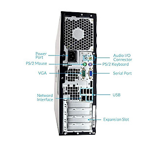 HP Elite 8000 Windows 10 Desktop Computer C2D 3.0 PC 8GB 160GB DVDRW WiFi 19 Inch LCD Monitor - Keyboard - Mouse - Power Cord (Renewed)