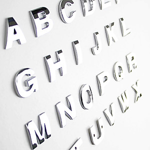 2.75 Inch Adhesive House Numbers, Mailbox numbers, Street Door Numbers, Self-stick Address Signs for Apartments, Double Silver Letter D