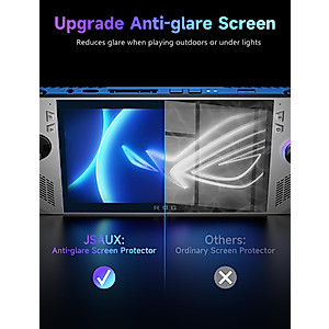 JSAUX ROG Ally Screen Protector 2-Pack, Anti Glare 9H Hardness Tempered Glass Screen Protector with Guiding Frame, 7 inch Anti-Scratch Screen Protector for ASUS ROG Ally/ASUS ROG Ally X 2024