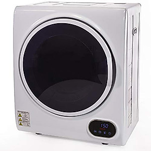 Barton Tumble Dryer White w/Digital Timer Automatic Portable Electric RV Apartment Clothes Laundry Compact