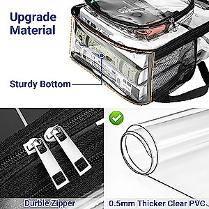 Clear Backpack, XXL Large Heavy Duty PVC Transparenet Backpacks with USB Charging Port,School Clear Bookbag Stadium Approved See Through Clear Backpacks for Women Men Kids Travel Work Security College