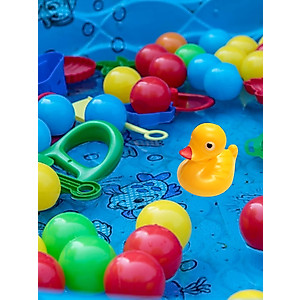 Floating Weighted Duckies (12 Pack) Plastic Yellow Duck Pond Floater. (2.75") Fun Bath Tub Pool Play Toy. (Yellow)