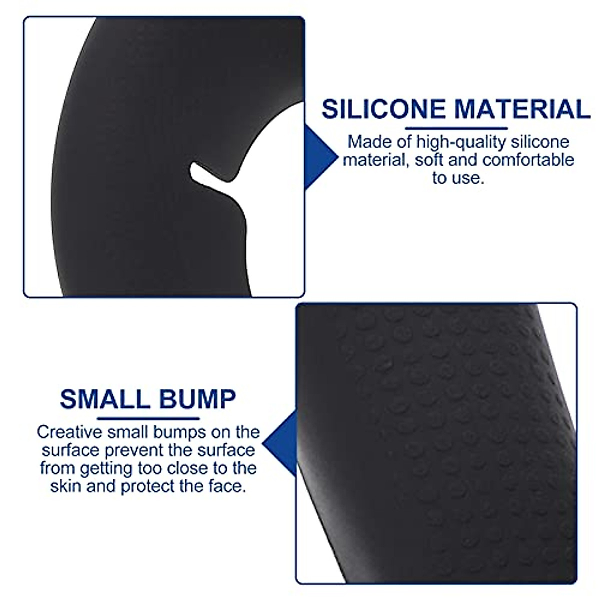 1pc Vr Eye Pads Vr Face Cover Silicone Headset Face Headset Face Cover Headset Face Pad Silicone Mask Silicone Face Mask Vr Face Mask Comfortable Face Cushion